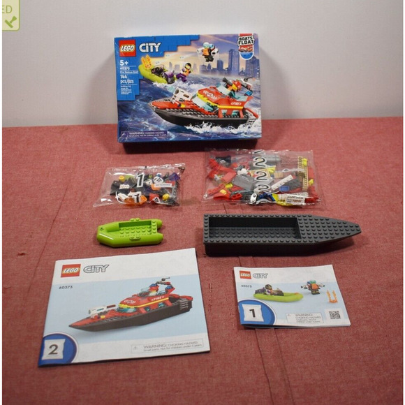 Lego | Toys | Lego City Fire Rescue Boat Floats On Water Set 6373 ...